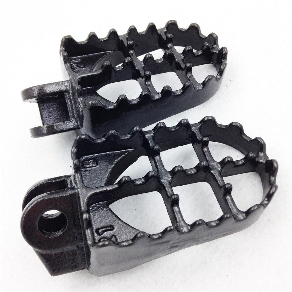HTT Motorcycle Gunmetal Black Foot Pegs For Suzuki RM125 250 RMX250 DR