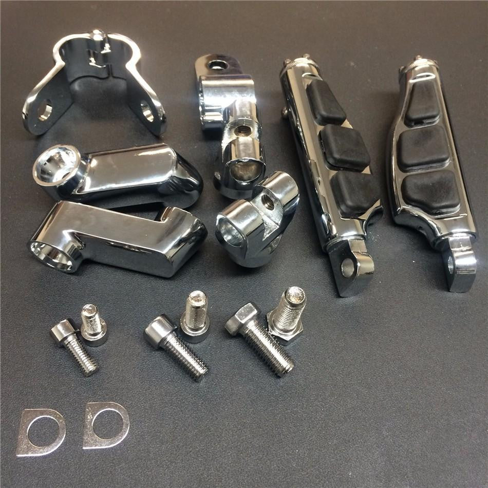 1" ENGINE GUARDS Stiletto 4475 Foot Pegs Clamps For Harley Sportster T ...