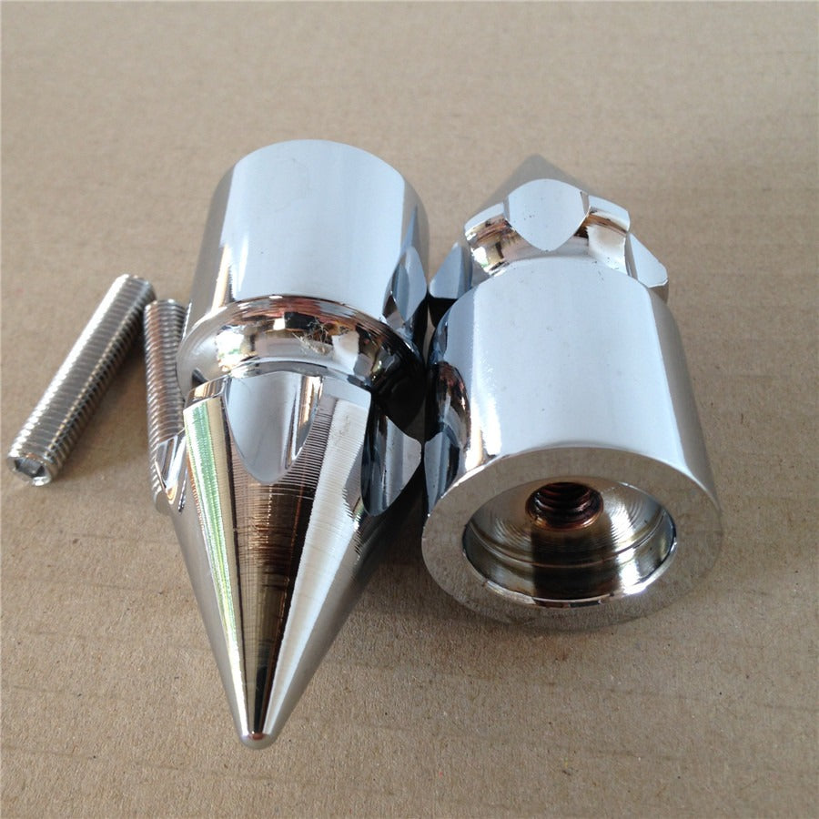 Ultimate Chrome Spike Bar Ends For Kawasaki Ninja 250 500 600 Zx7 Zx9 ...