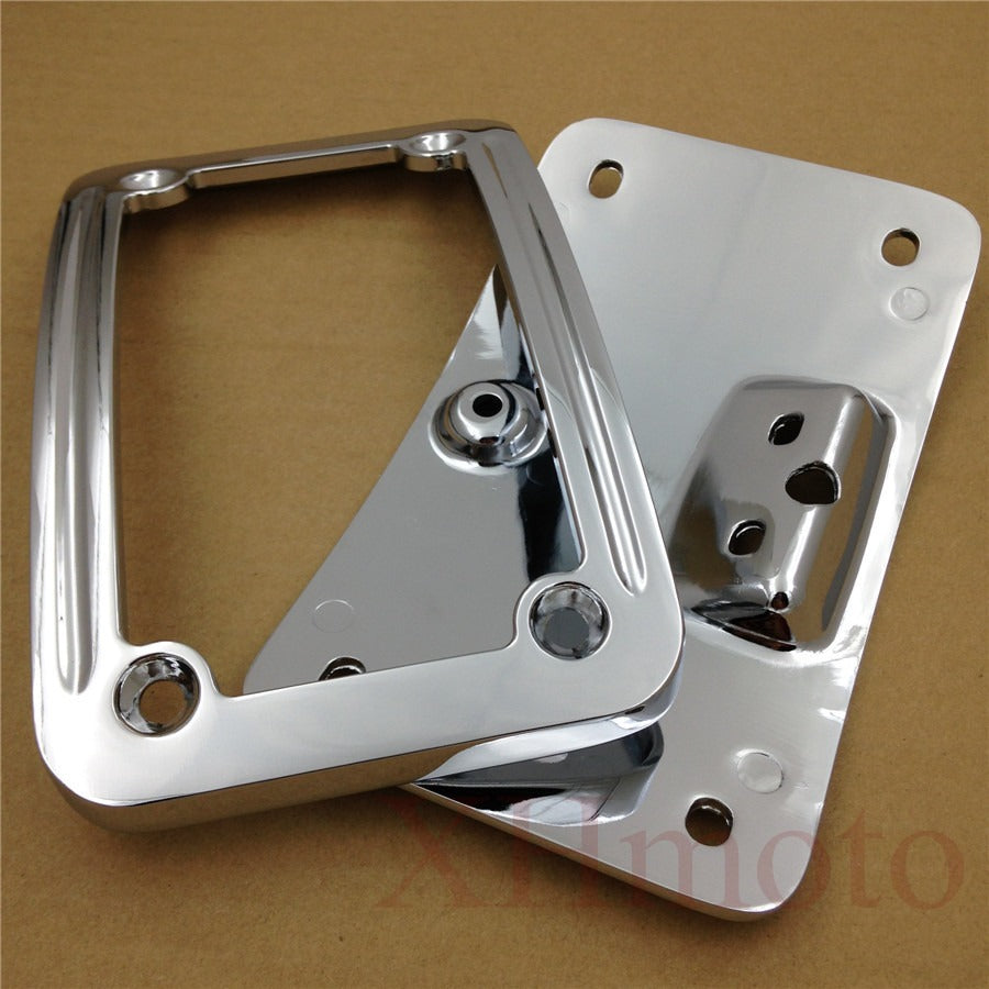 Harley Road King Chrome License Plate Relocation Bracket For Harley ...
