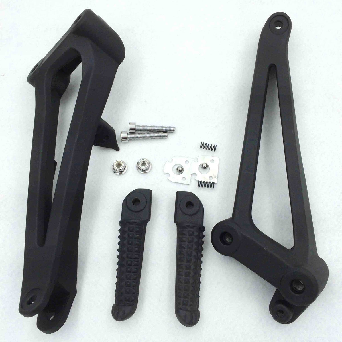 HTT Motorcycle Black Rear Footrest Foot Pegs Brackets For 2009 2010 20