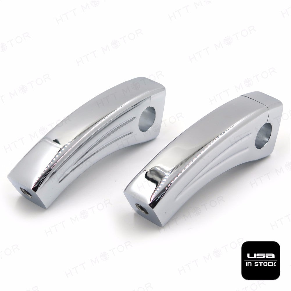 HTTMT- 4.5" Chrome Motorcycle Handlebar Pullback Risers for universal ...