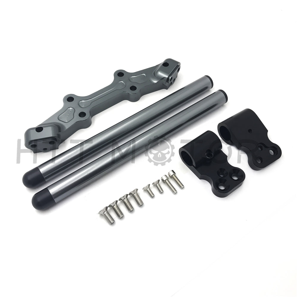HTTMT- Clip-On Adapter Plate & Handlebars Set For Yamaha MT-07 FZ-07 2 ...